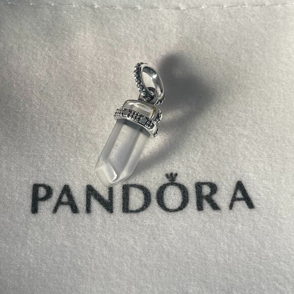 Pandora | Jewelry | Pandora White Amulet Pendant | Poshmark